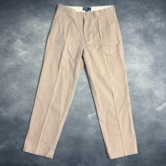 Polo Ralph Lauren | Pants | Vintage Polo Ralph Lauren Pleated Khaki Chino Dress Andrew Pants 36 ...